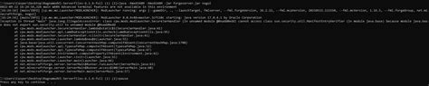 my minecraft forge server wont launch trying to play the new ragnamod 7 server support and