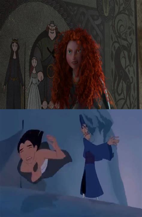Chi Fu Hitting Mulan Makes Merida Angry By Kayloshiwarrior On Deviantart