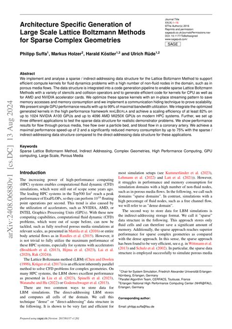 Pdf Architecture Specific Generation Of Large Scale Lattice Boltzmann