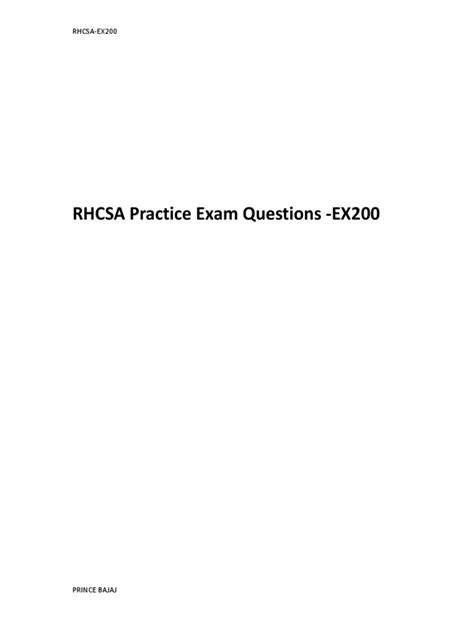 1 1 Rhcsa Exam Questions Pdf Domain Name System Ip Address
