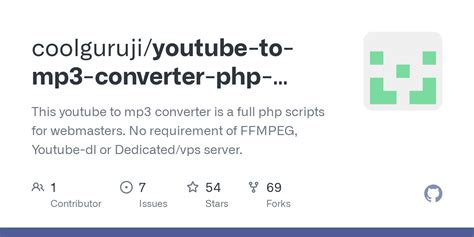 Github Coolguruji Youtube To Mp Converter Php Script This Youtube To Mp Converter Is A Full