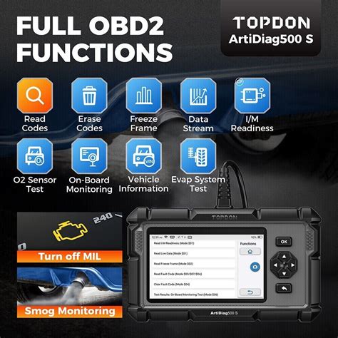 Toyota Hilux Obd2 Multi Function Car Fault Code Reader Reset Scanner Tool 500s Ebay