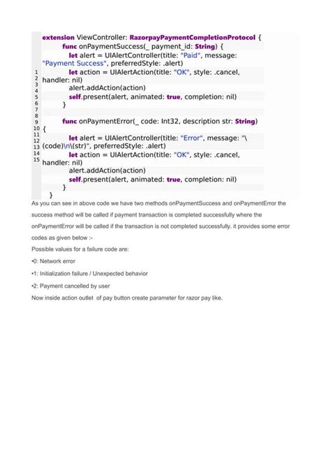 Razorpay Payment Gateway Integration In Ios Swift Pdf