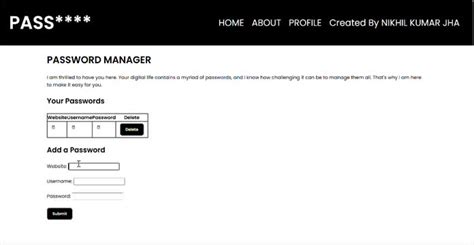 Nikhil Kumar Jha On Linkedin Webdevelopment Passwordmanager Projects Cse Learningbydoing