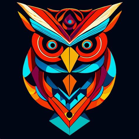 Mosaic Owl Design The Owl With A Mosaic Of Intricate Patterns And