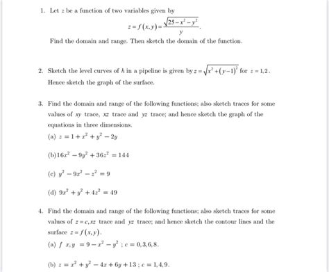 Solved 1 Let Z Be A Function Of Two Variables Given By 2 Chegg Com