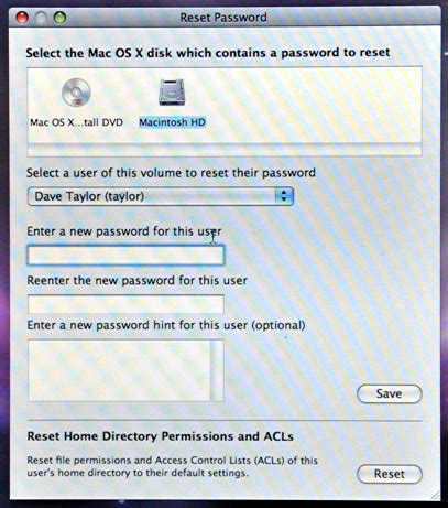 How Do I Reset My MacBook Mac OS X Account Password