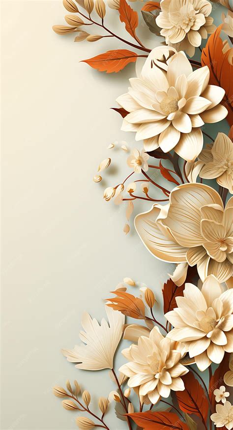 Premium Photo Background Of Classic Floral Wedding Invitation Card