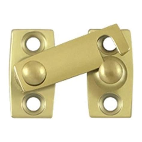0 62 In Shutter Bar Door Latch Bright Brass Solid Brass
