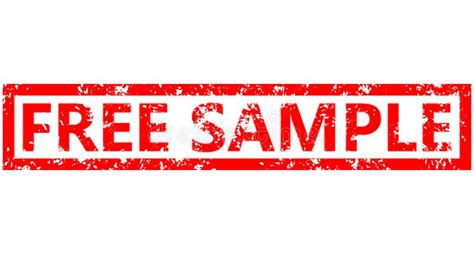 Free Sample Red Rubber Stamp On White Background Free Sample Stamp