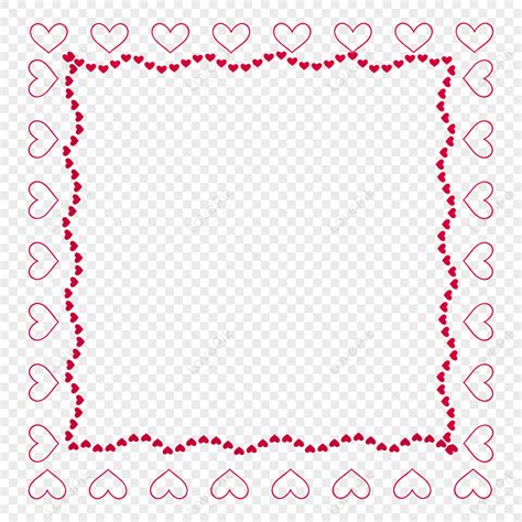 발렌타인 데이 간단한 하트 테두리 장식축복장식물 Png 일러스트 무료 다운로드 Lovepik