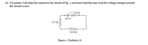solved 10 10 points calculate the current in the circuit
