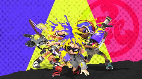 Splatoon Inkling And Octoling Version Wallpaper Cat With Monocle