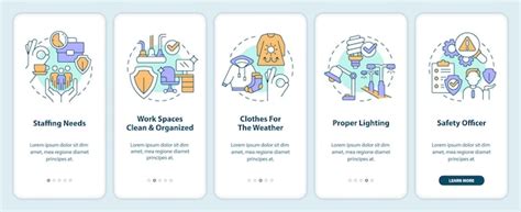 Premium Vector Tips For Avoiding Workplace Injuries Onboarding Mobile