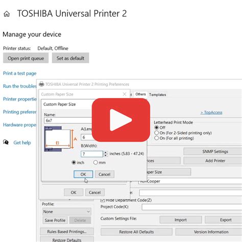 Creating Custom Paper Sizes