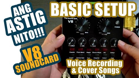 V SOUNDCARD BASIC SETUP FOR VOICE RECORDING COVER SONG RECORDING YouTube