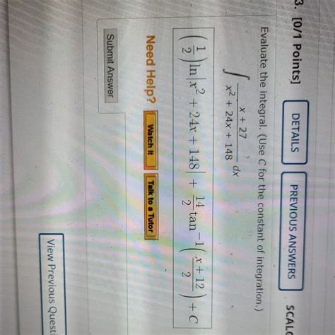Solved Points DETAILS PREVIOUS ANSWERS SCALC Chegg Com