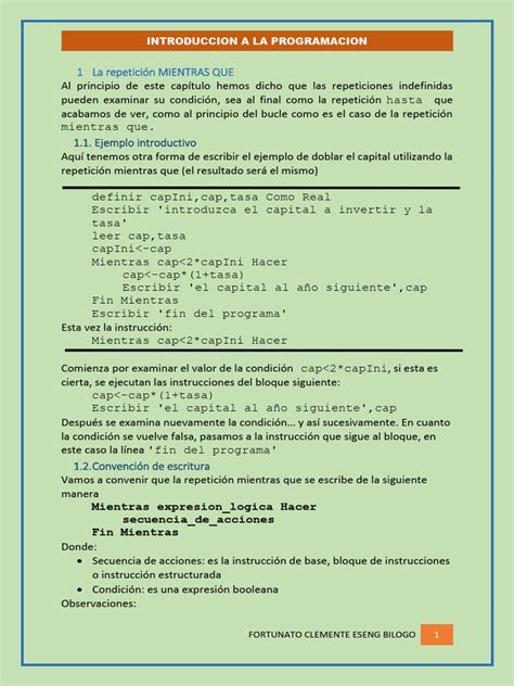 Resumen Tema 5 Parte 2 Programacion En Pseint Pdf Objetos Matemáticos Matemáticas
