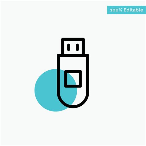 Usb Storage Data Turquoise Highlight Circle Point Vector Icon 13532488 Vector Art At Vecteezy
