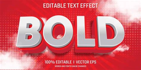 Bold Vector 3d Text Effect With Modern Style Design Stock Vector Illustration Of Background