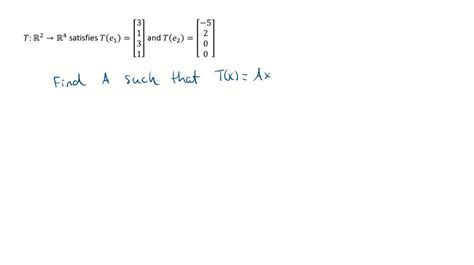 In Exercises 1 10 Assume That T Is A Linear Transformation Find The Standard Matrix Of T T