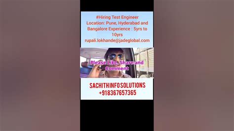 Hiring Test Engineer Testengineer Testingjobs Youtube