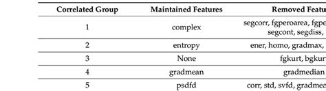 Correlated Feature Groups And Selection Performed Both Foreground