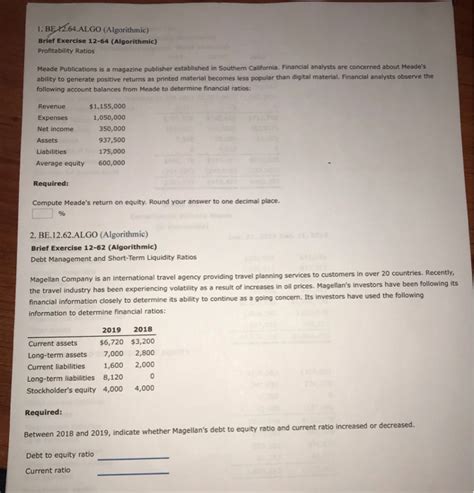 Solved BE ALGO Algorithmic Brief Exercise Chegg