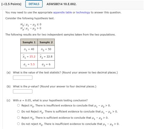 Solved [ 12 5 Points] Details Aswsbe14 10 E 002 You May