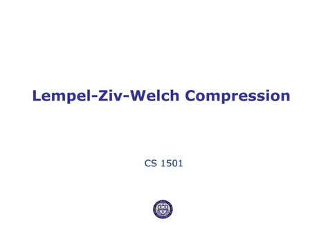Ppt Lempel Ziv Welch Compression Powerpoint Presentation Free Download Id5232453