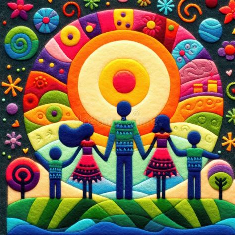 Concepto Familiar Feliz Del Arte Stock De Ilustraci N Ilustraci N De Hombre Ornamento