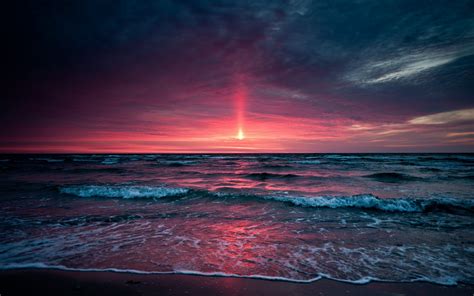 Закат на море скачать фото обои для рабочего стола картинка 11 из 13