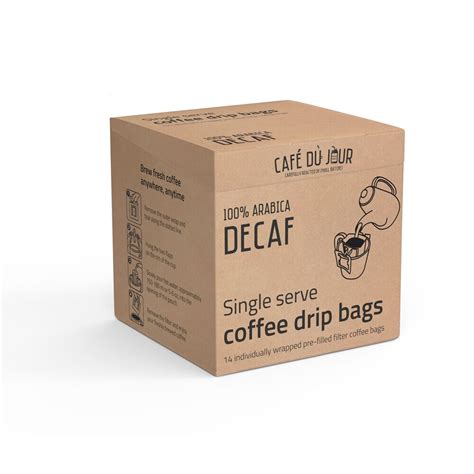 Decaf Single Serve Coffee Drip Bags 14 Pieces
