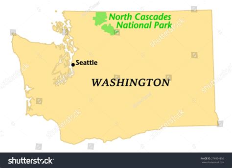North Cascades National Park Map Scrapbook Customs North Cascades
