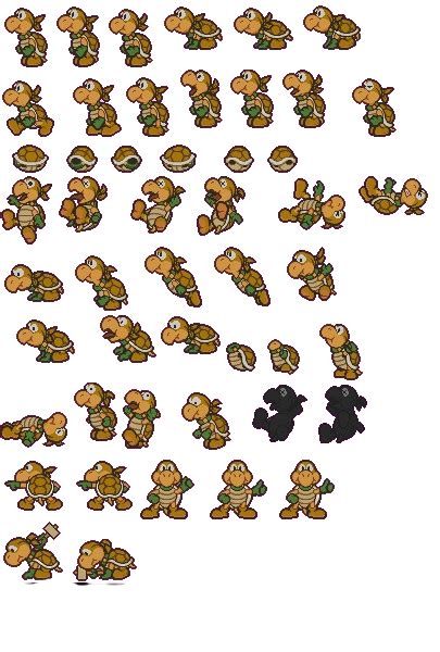 Yellow Koopa Bro Sprite Sheet By Cartoonsgamesnstuff1 On Deviantart