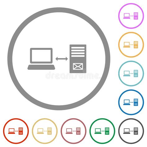 Set Of Computers In Flat Style Top View Stock Vector Illustration Of Network Business 54051739