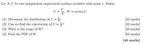 let x y be two independent exponential random