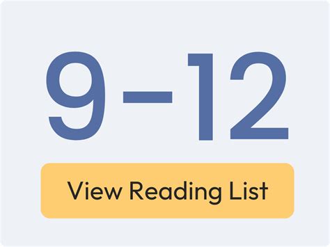 Reading List For K 12 Grades