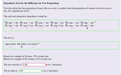 Solved Hypothesis Test For The Difference In Two Proportions Chegg