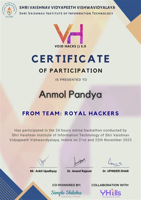 Voidhacks5 Hackathon Teamwork Innovation Techcommunity Anmol Pandya