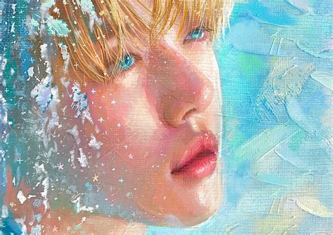 밍기적그린 아뜰리에 아이패드로 그렸는데 유화질감 미친거죠🥹 오늘도 얼굴 열일하신 연준님🦋 이은작가님의 아이패드 자율반 수강생 작입니다👍🏻 Ipaddrawing