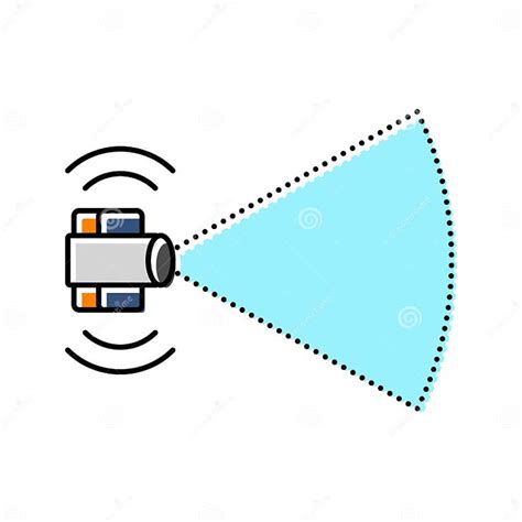 Lidar Sensors Autonomous Delivery Color Icon Vector Illustration Stock Illustration