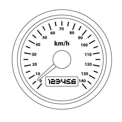 Speedometer Outline Icon Illustration On Isolated White Background 20526242 Vector Art At Vecteezy