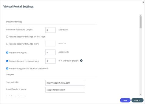 Configuring Default Settings For