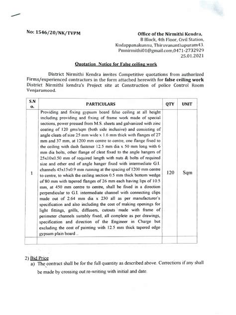Grid Tile Format For Quotation Pdf