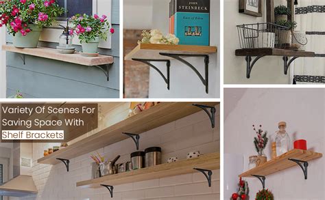 Edenic 2pcs Scaffold Board Ironbridge Shelf Brackets 4x55 Inch Cast