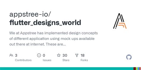 Github Appstree Ioflutterdesignsworld We At Appstree Has Implemented Design Concepts Of