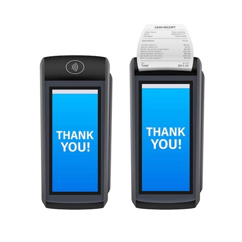 Premium Vector Pos Terminal Paper Receipt Approved Rejected Payment Nfc Payments Device
