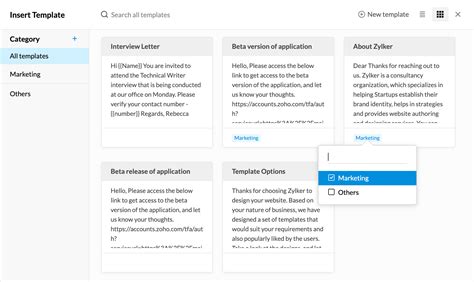 Creating Email Templates And Using Them Zoho Mail