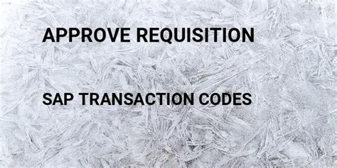 Approve Requisition Tcode In Sap Transaction Codes List